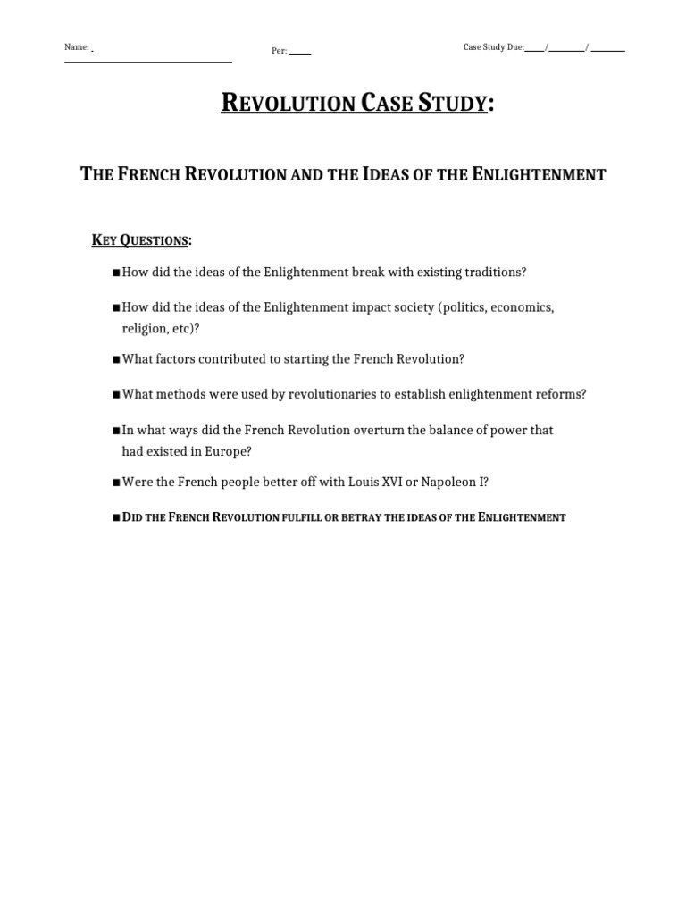 French Revolution - Case Study 1 | PDF | Social Contract