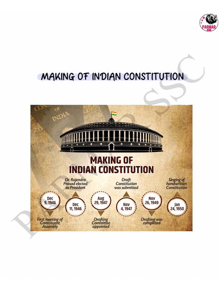 081) Making of Constitution (GK - Polity) | PDF