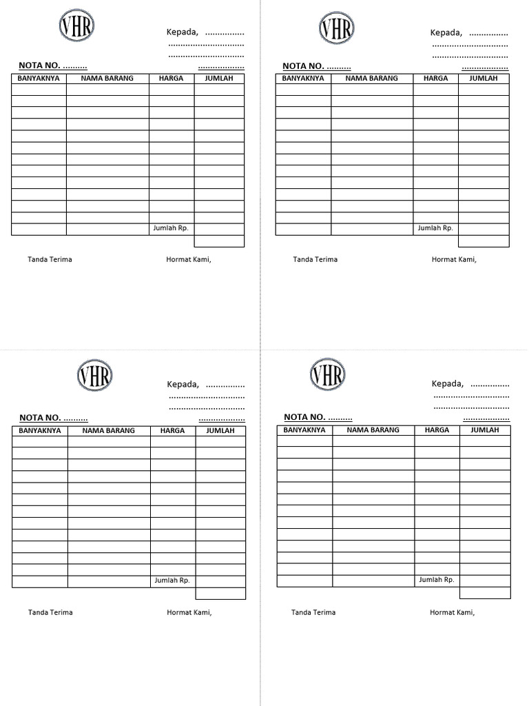 Toko VHR Warung Nasi Kopi | PDF