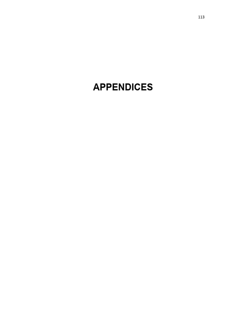 Appendices | PDF | Login | User (Computing)