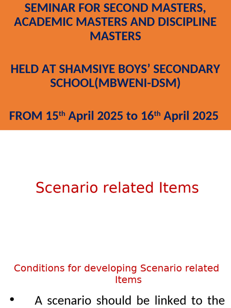 Scenario Related Items at Shamsiye | PDF | Cognition | Cognitive Science