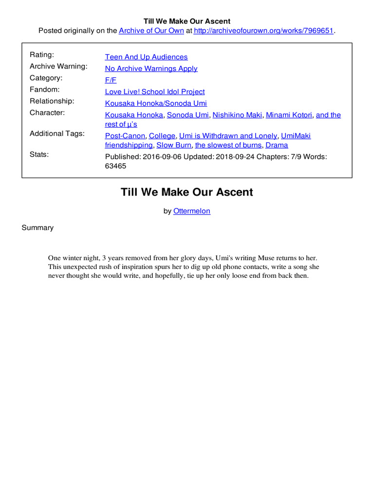 Till We Make Our Ascent | PDF