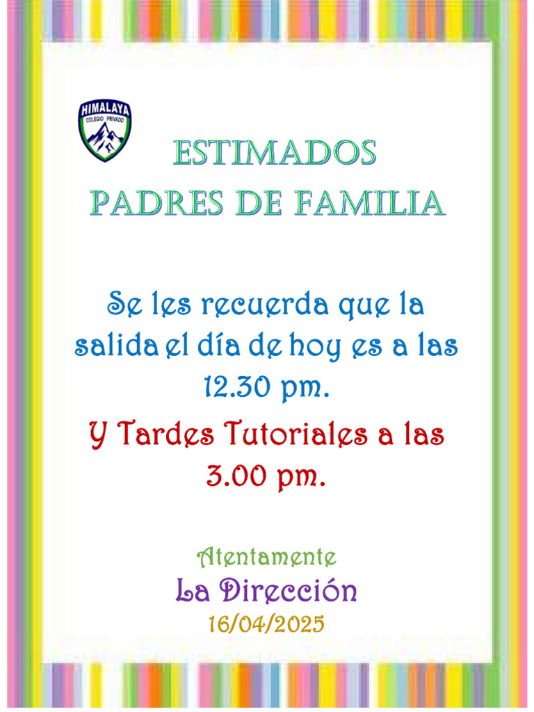 Salida Temprano 25 | PDF