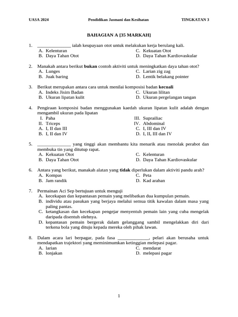 UASA PJPK 2024 T3 | PDF