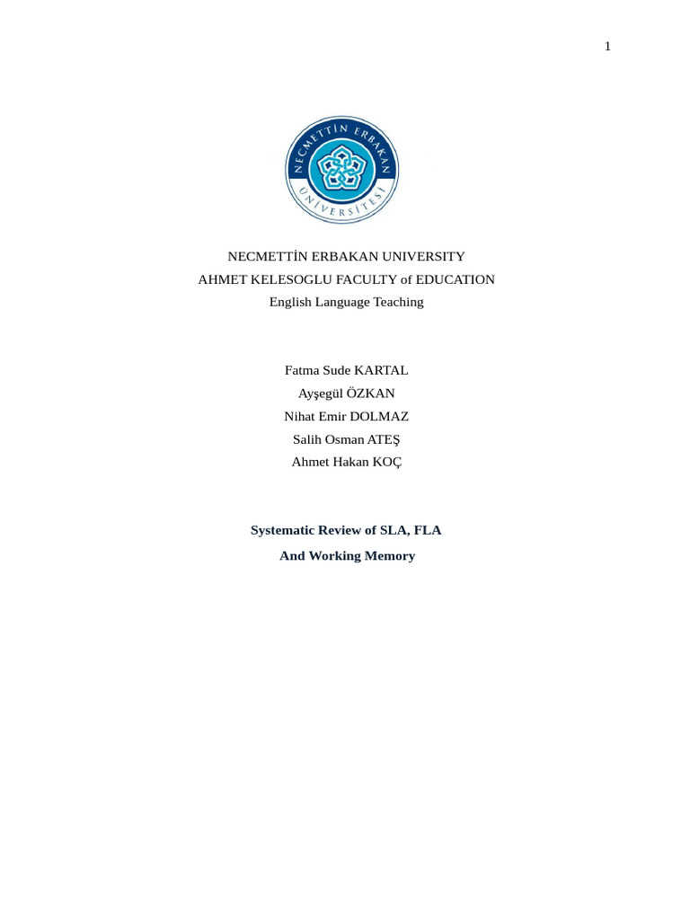 Fla Sla WM Kopyası | PDF | Second Language Acquisition | Language ...