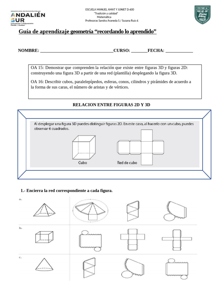 Actividades Geométricas 2D y 3D | PDF