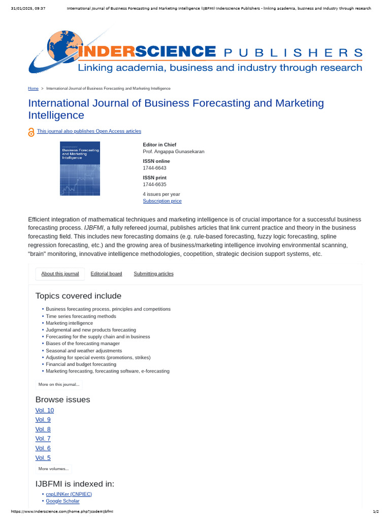 Advances in Business Forecasting Insights | PDF | Forecasting