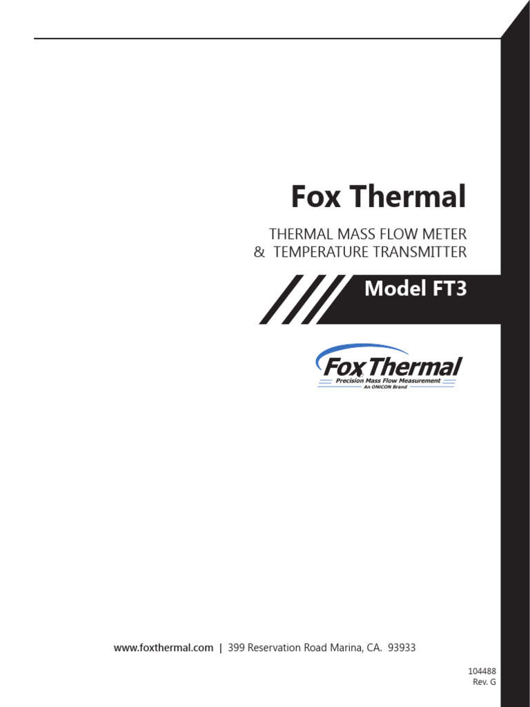 ft3 Manual | PDF | Flow Measurement | Calibration