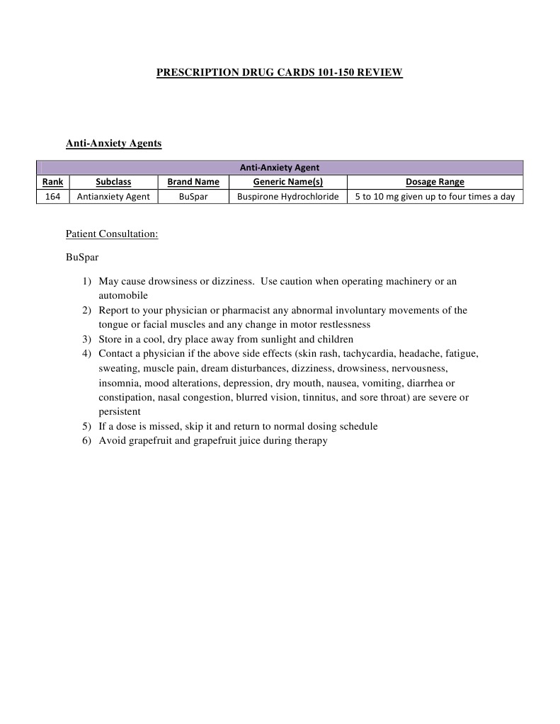 Prescription Drug Cards 101-175 | PDF | Combined Oral Contraceptive ...