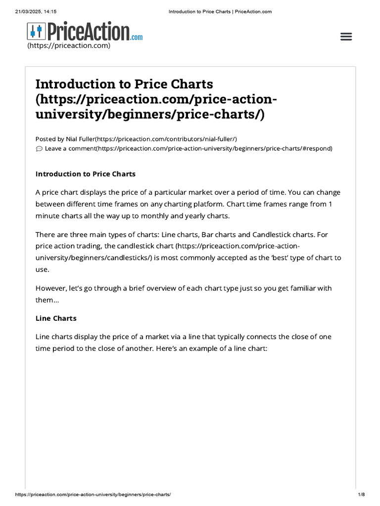 Understanding Price Charts for Trading | PDF | Private Sector | Market ...