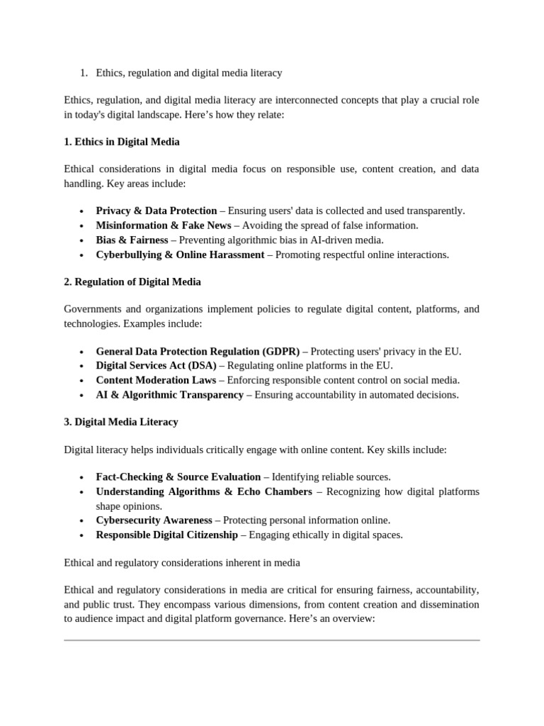 Unit 4 Notes Media Literacy and Critical Thinking | PDF | Media ...