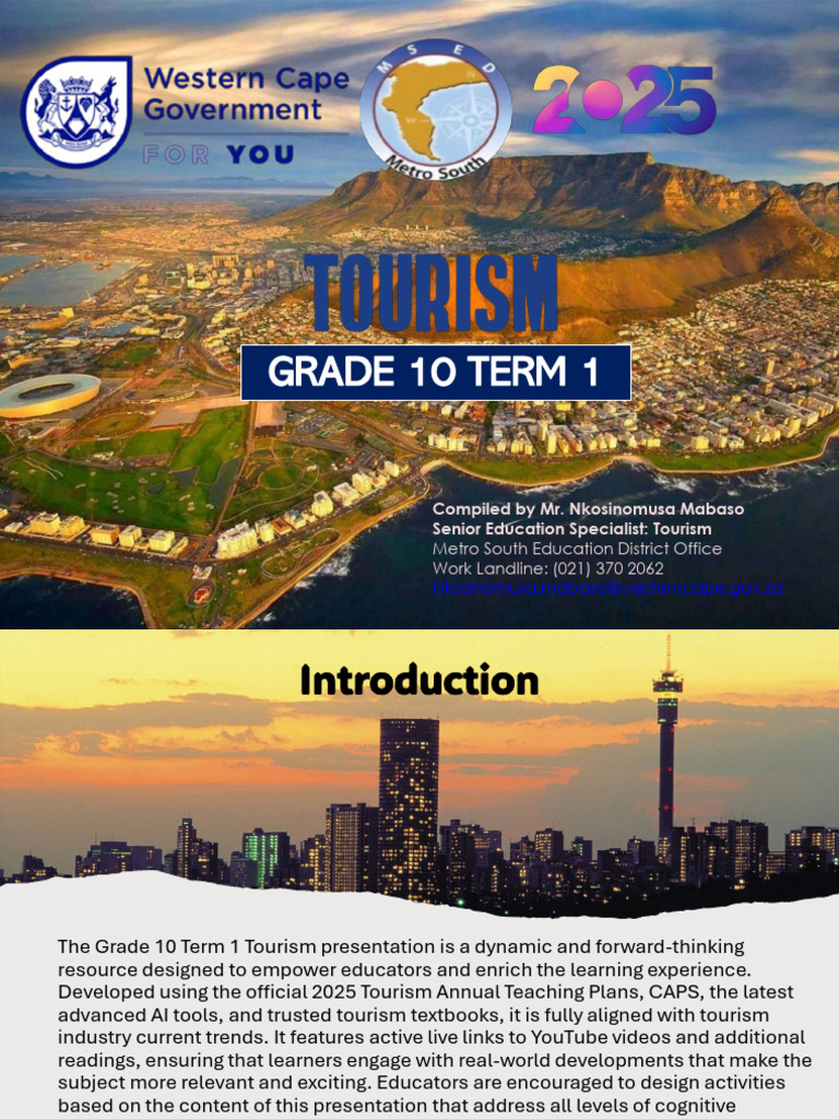 Gr10 Msed TRSM - Term 1 2025 | PDF | Restaurants | Tourism