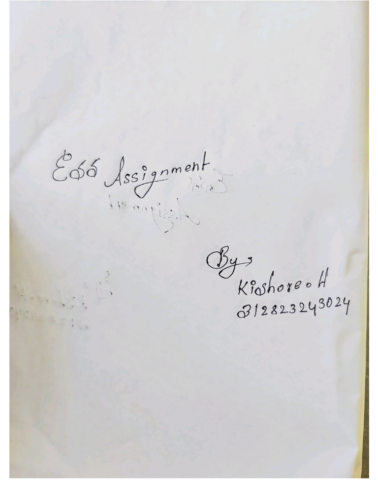 H Kishore 024 Ess Assignment | PDF