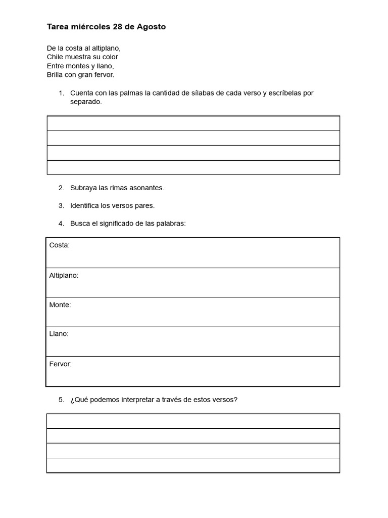 Tarea Lenguaje Benji | PDF