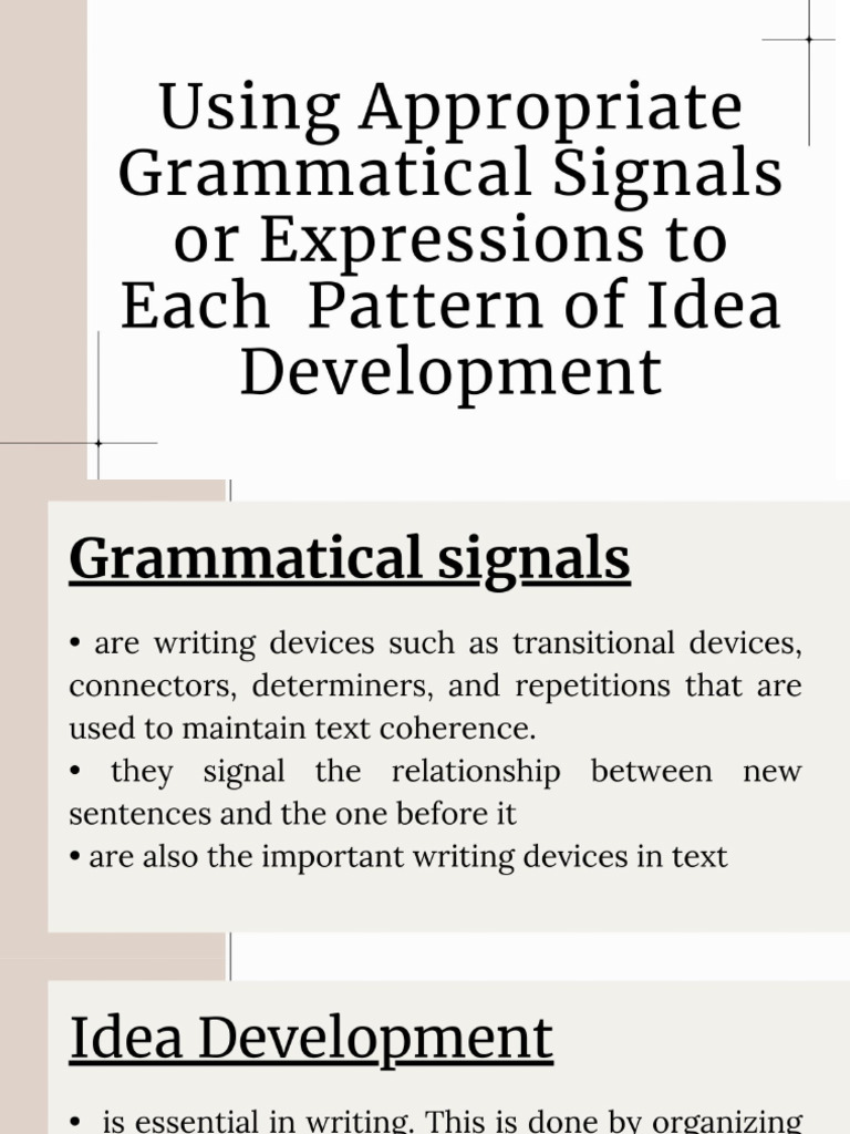 Grammatical Signals | PDF