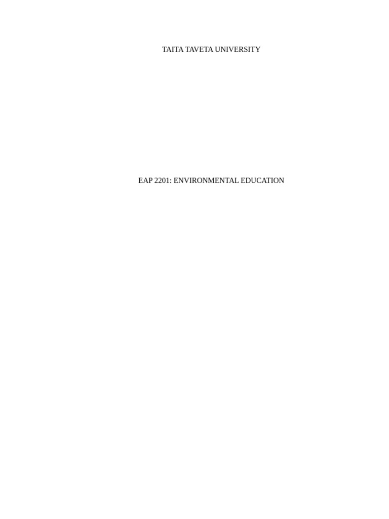 Eap 2101 Environmental Education Notes | PDF | Ecosystem | Food Web