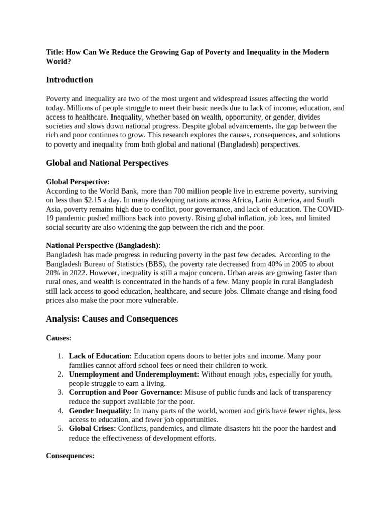 Research Paper Final Term | PDF | Poverty | Poverty & Homelessness