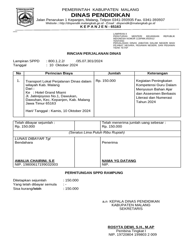 Tanda Terima HR | PDF