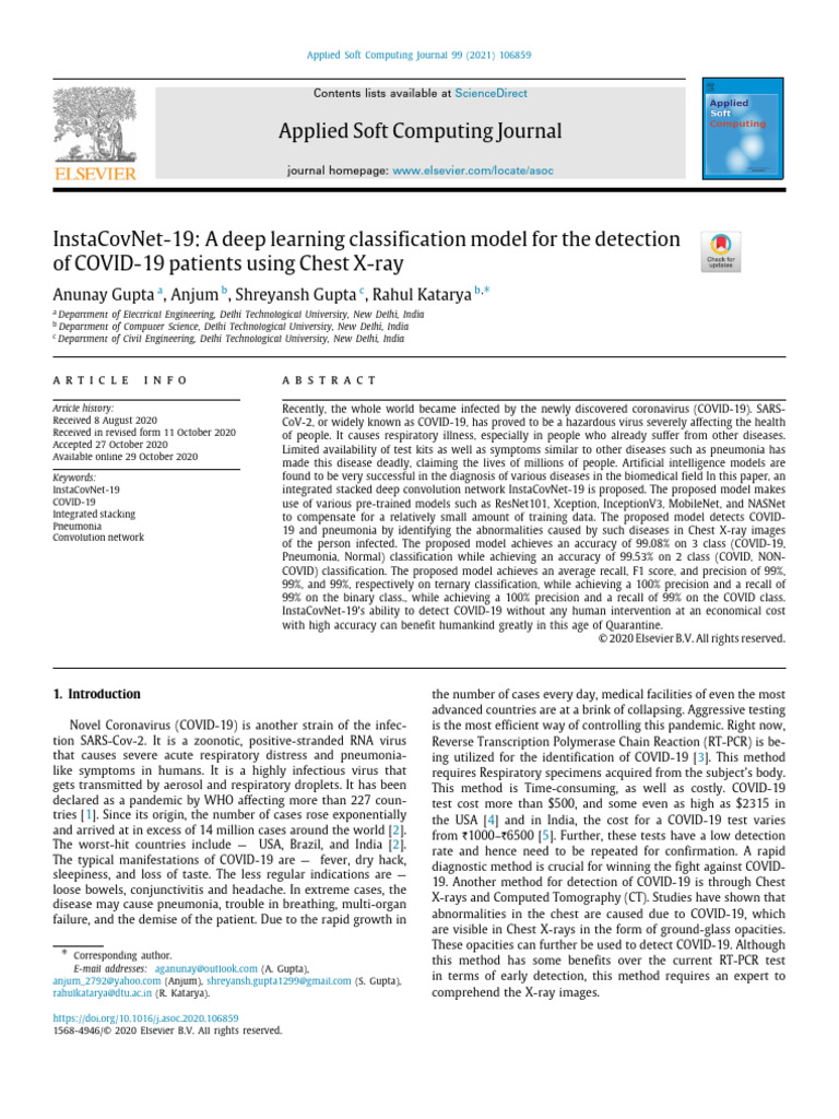 InstaCovNet-19 A deep learning classification model for the detection ...