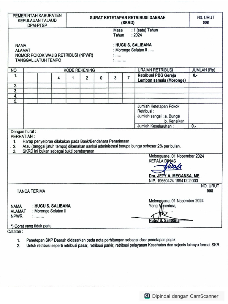 SKRD Gereja LS Moronge | PDF