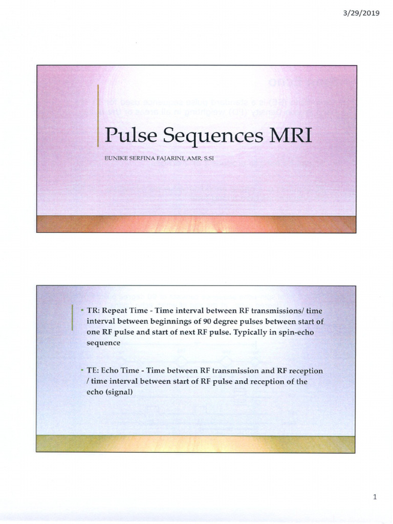 Pulse Sequence Mri.pdf | PDF