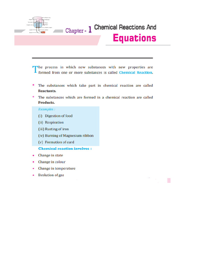 Chemical Reactions & Equations | PDF