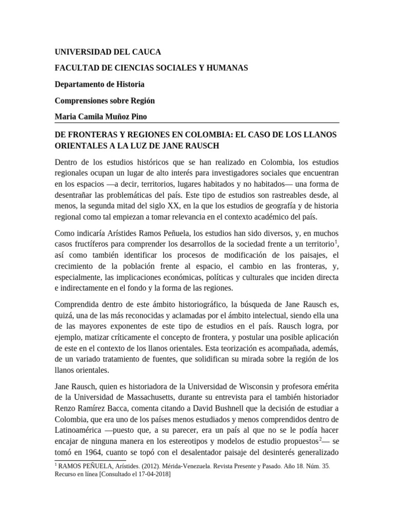 Jane Rausch | PDF | Colombia | Educación en artes liberales