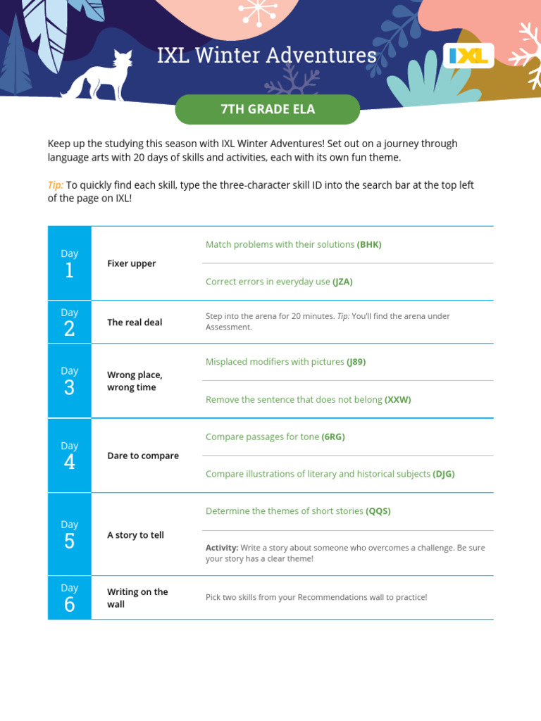 Ela Winter Adventures 7th | PDF | Human Communication | Linguistics