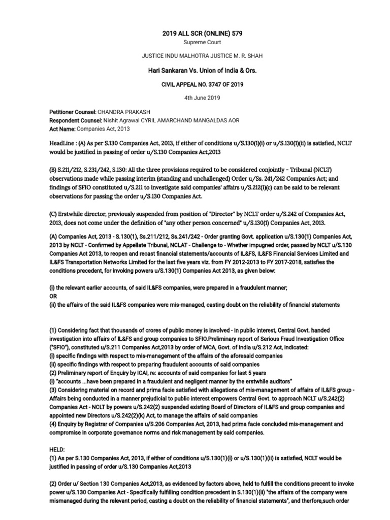 Hari Sankaran vs. Union of India & Ors. | PDF | Appeal | Tribunal