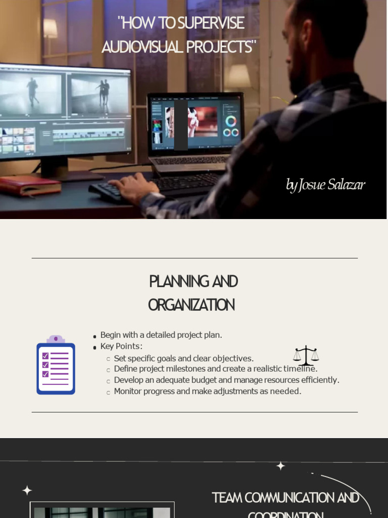 How To Supervise Audiovisual Projects | PDF