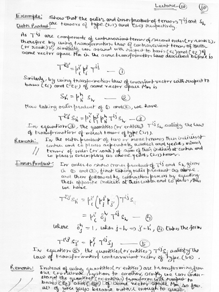 Econtent PDF SEM-VIPaperIIDifferentialGeometry&TensarAnalysisContd ...