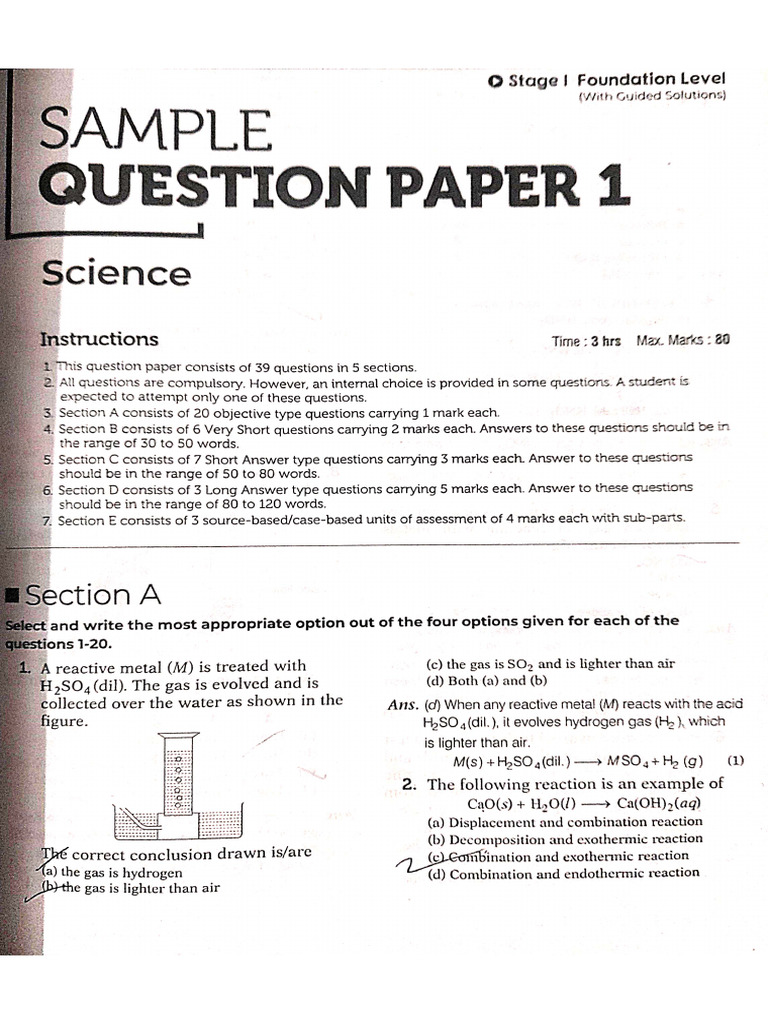Arihant Solved Sample Paper | PDF