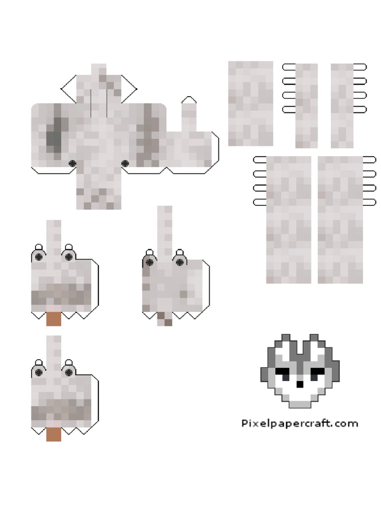 Papercraft de Lobo Minecraft | PDF
