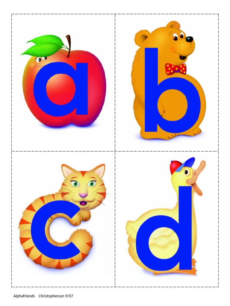 Alphafriends 4 Up Cards | PDF