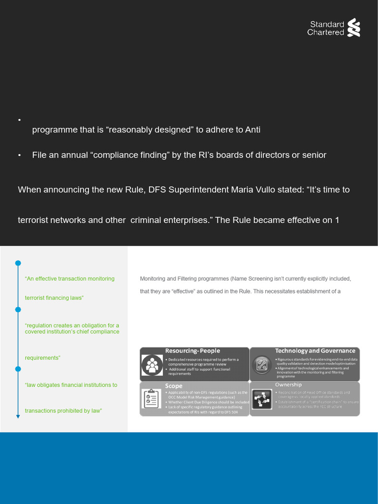 NY DFS Rule 504 Compliance Overview | PDF | Regulatory Compliance ...