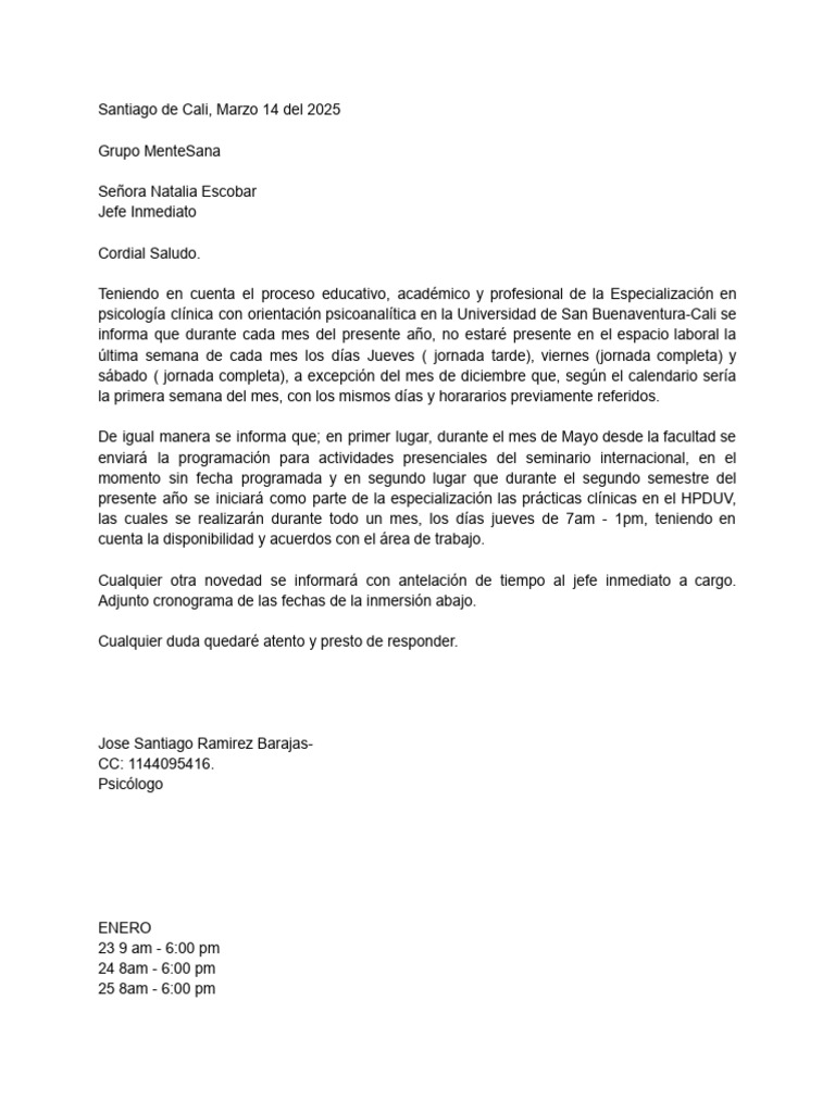 Carta Permisos | PDF