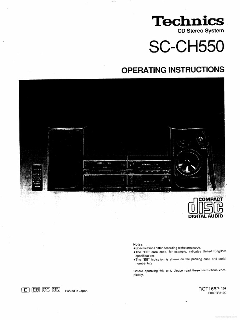 Hfe Technics Sc-ch550 en | PDF