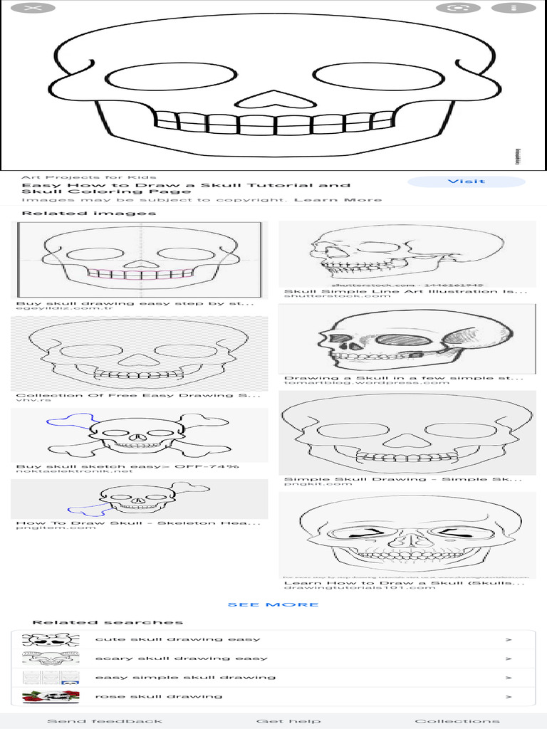 Easy Skull Head Drawing | PDF