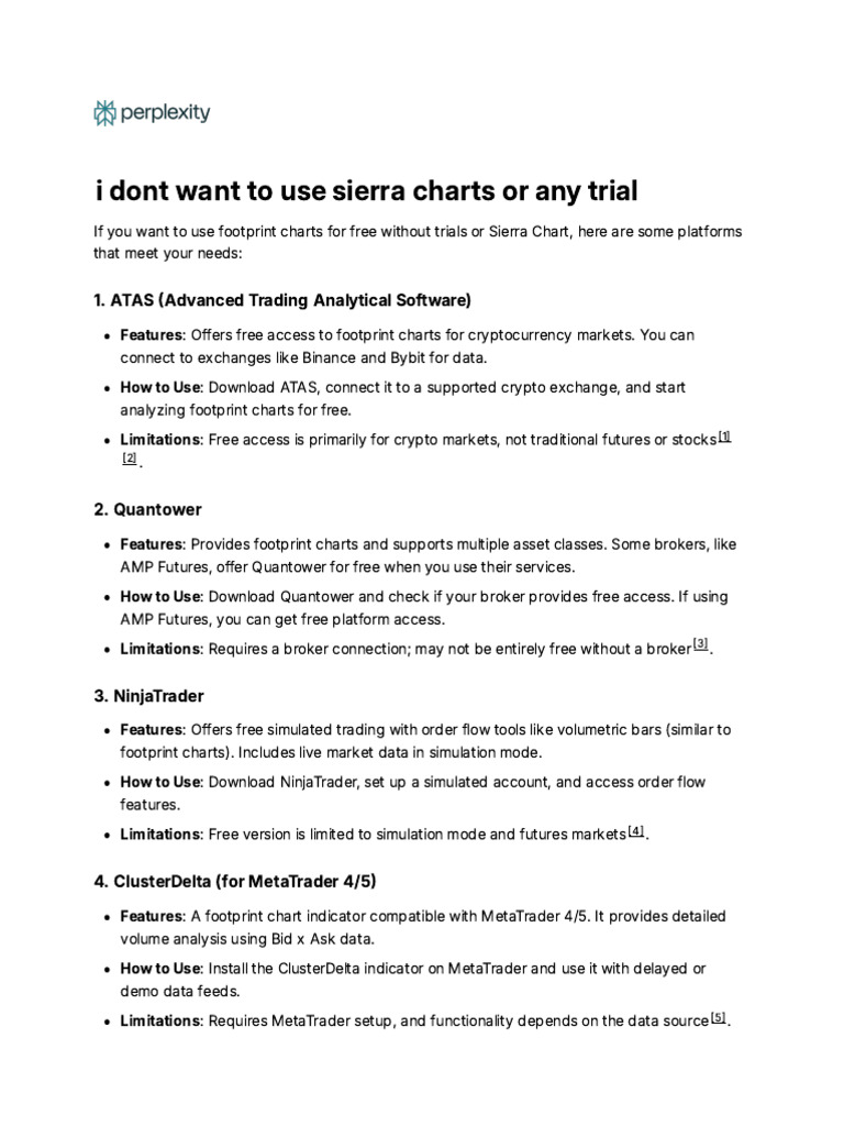 I Dont Want To Use Sierra Charts or Any Trial | PDF | Cryptocurrency ...