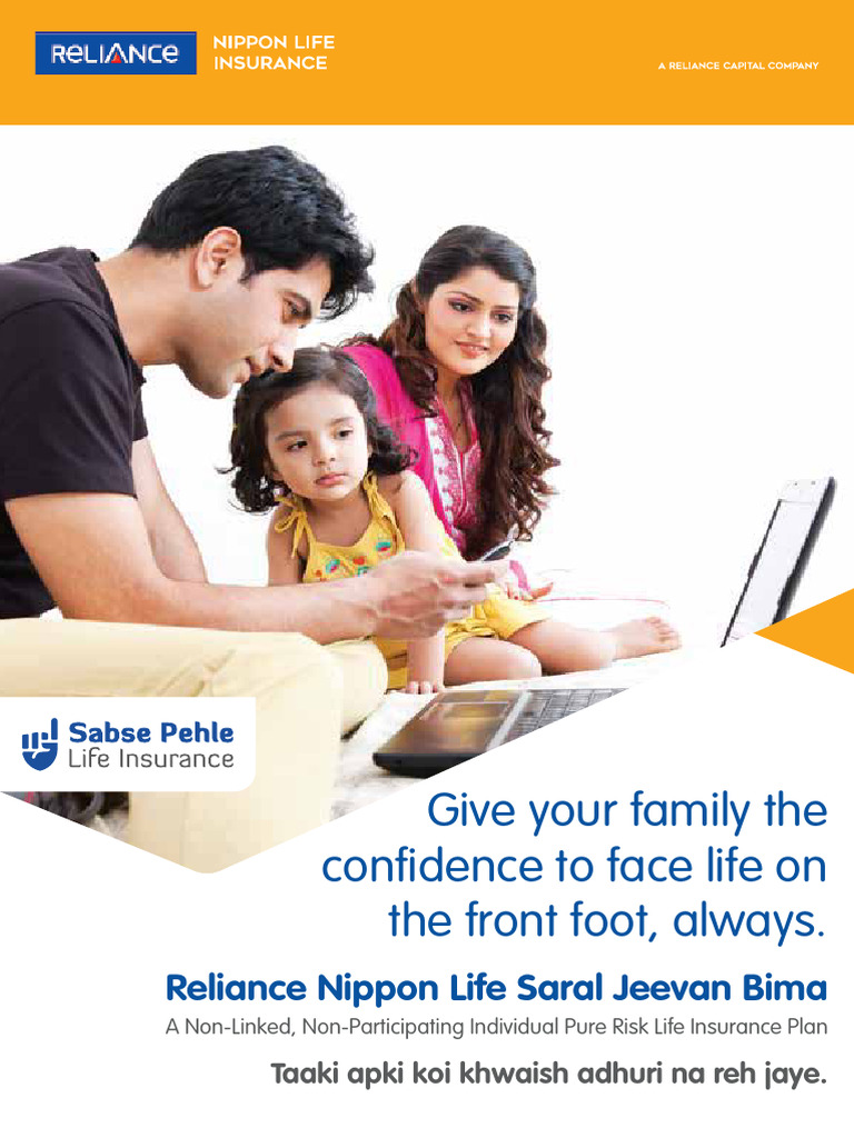 Rnl Saral Jeevan Bima Brochureuu | PDF | Insurance | Life Insurance