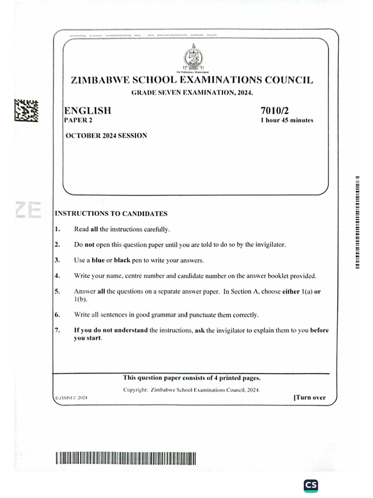 English p2 2024 | PDF