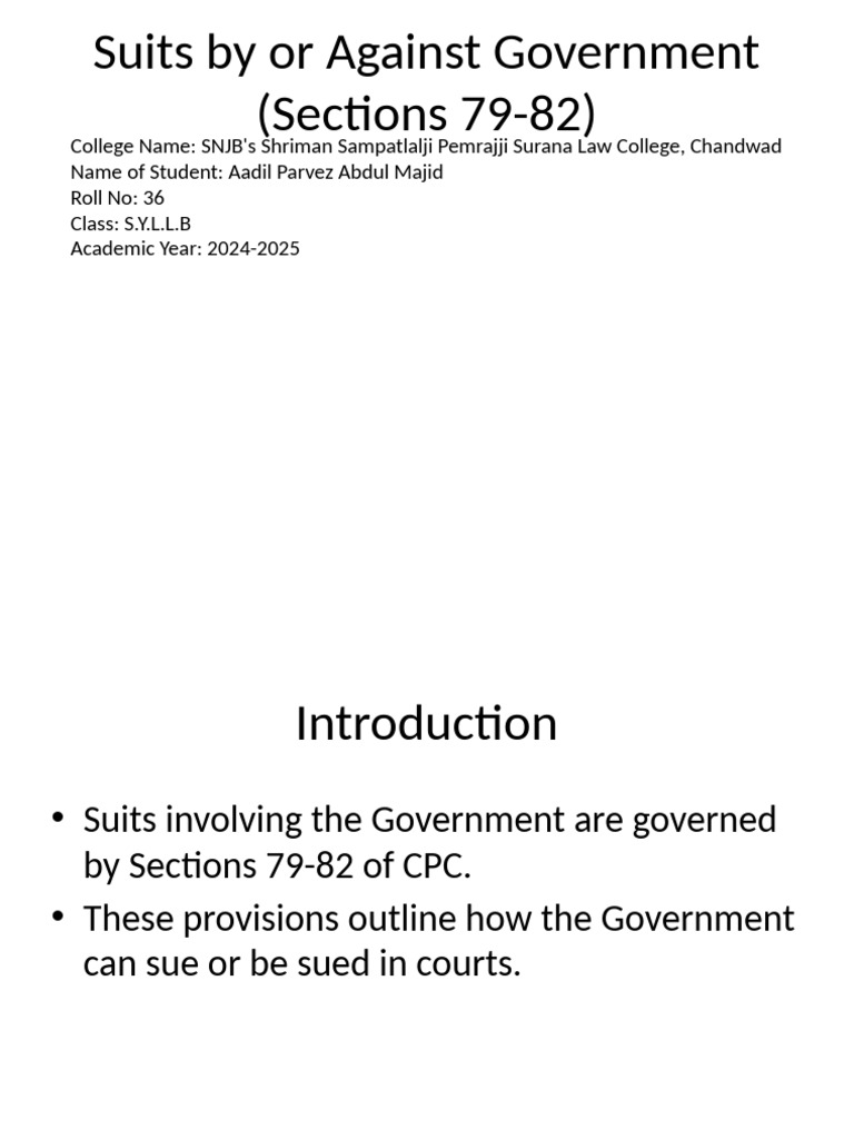 Suits by or Against Government | PDF | Lawsuit | Public Law