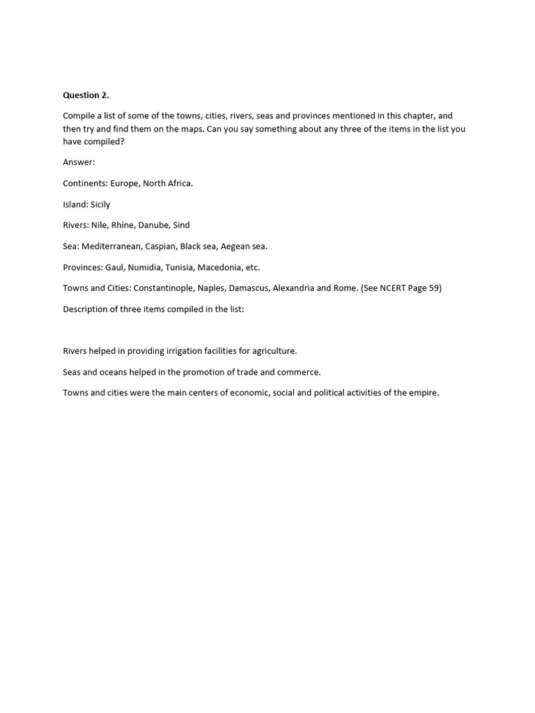 History Chapter 1 Map Work | PDF