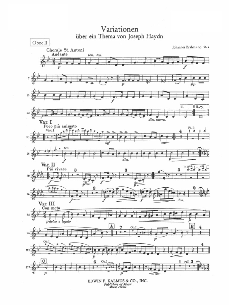 Brahms Haydn Variations | PDF