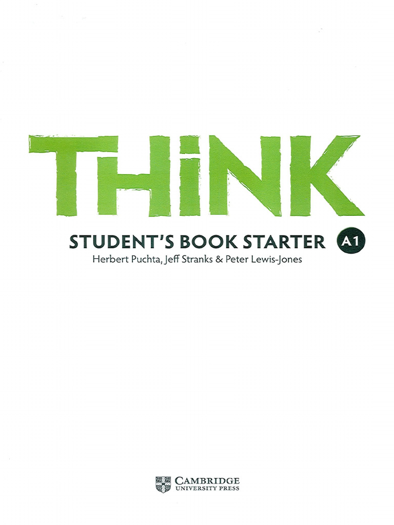 THINK A1 Student's Book | PDF