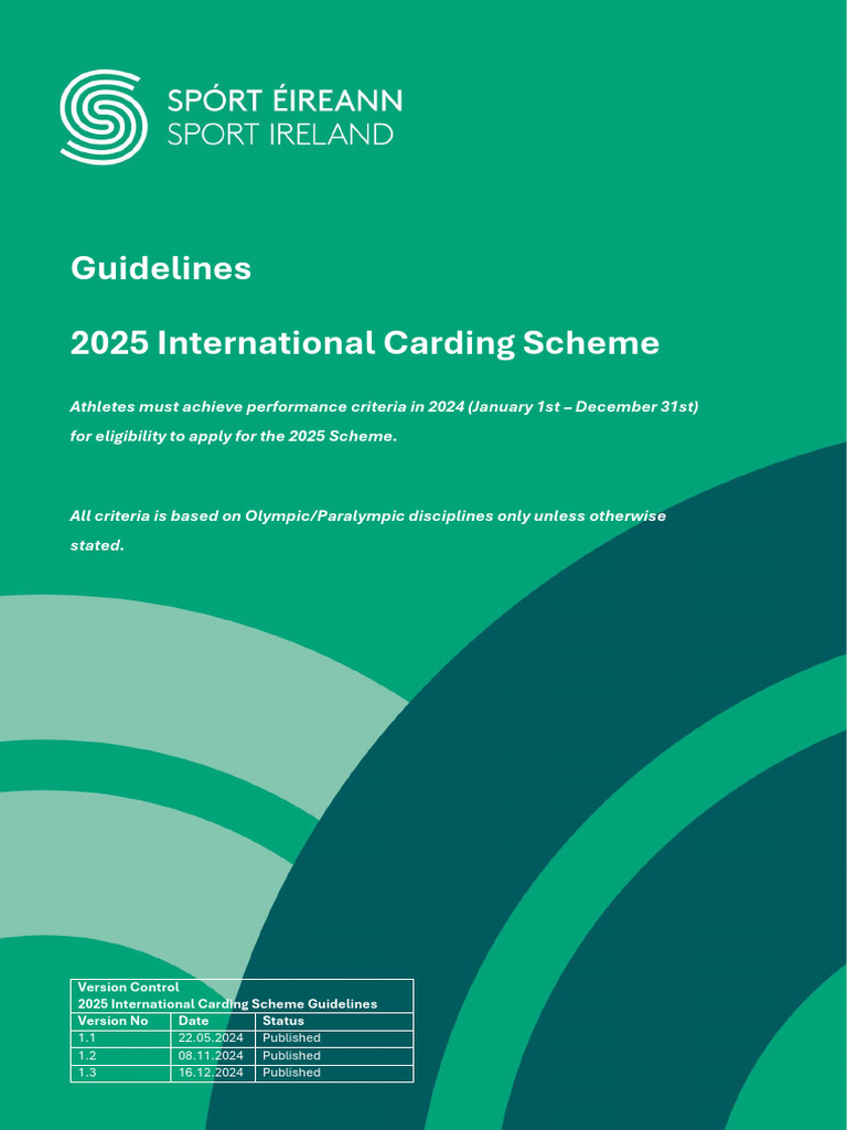 Sport Ireland International Carding Scheme Guidelines | PDF | Expense ...