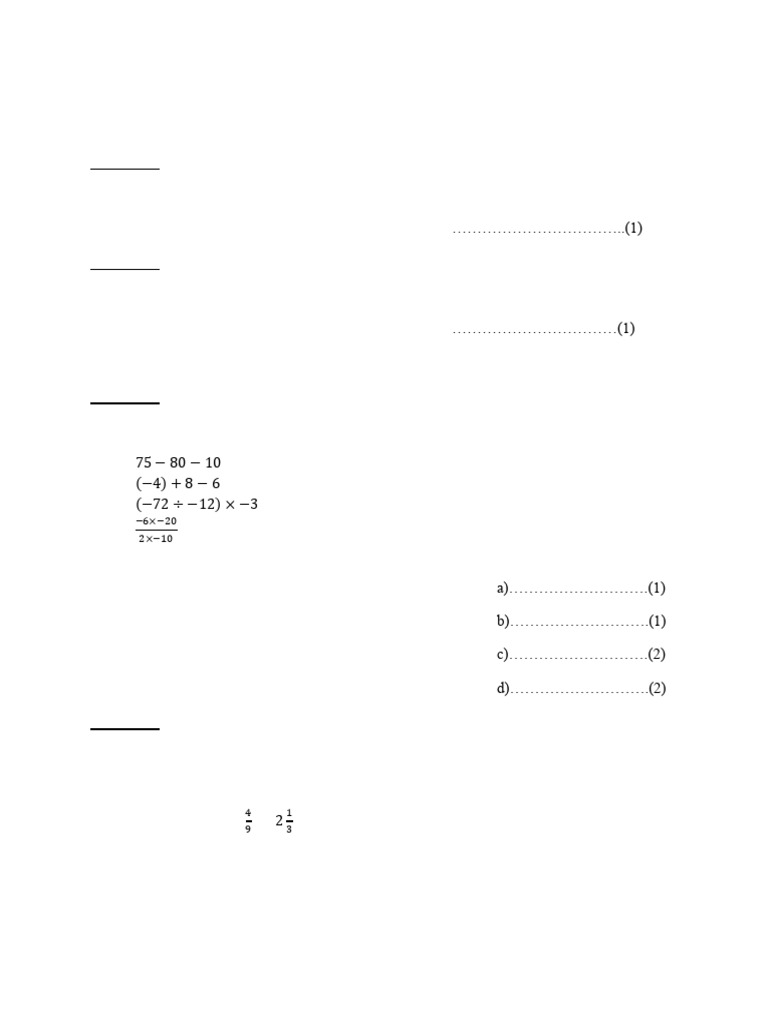 Mathematics Question Bank Form 2 07823457940 0780665653 | PDF | Numbers | Mathematical Notation