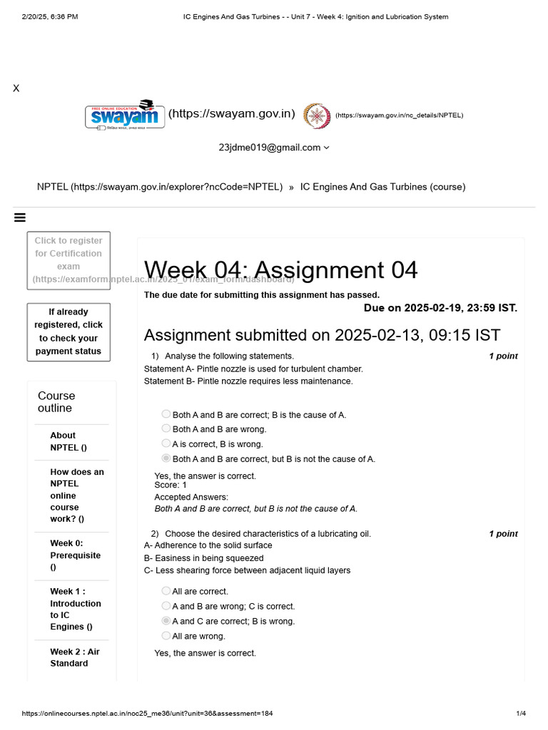 IC Engines and Gas Turbines Course Overview | PDF | Fuel Injection ...
