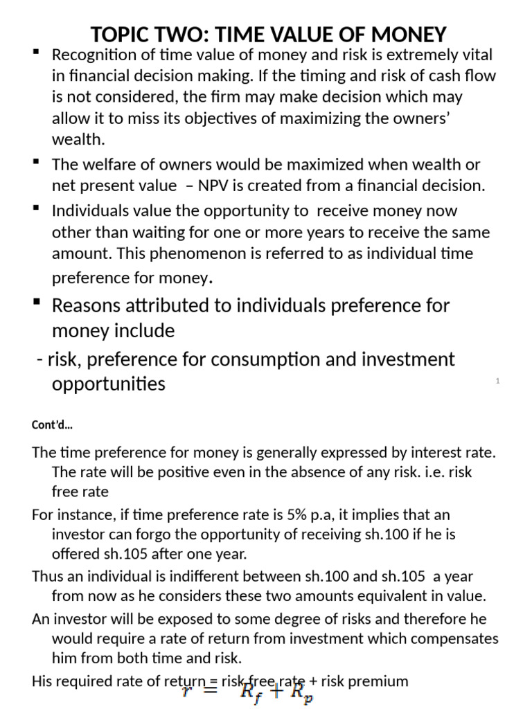 Time Value of Money Explained | PDF | Present Value | Net Present Value