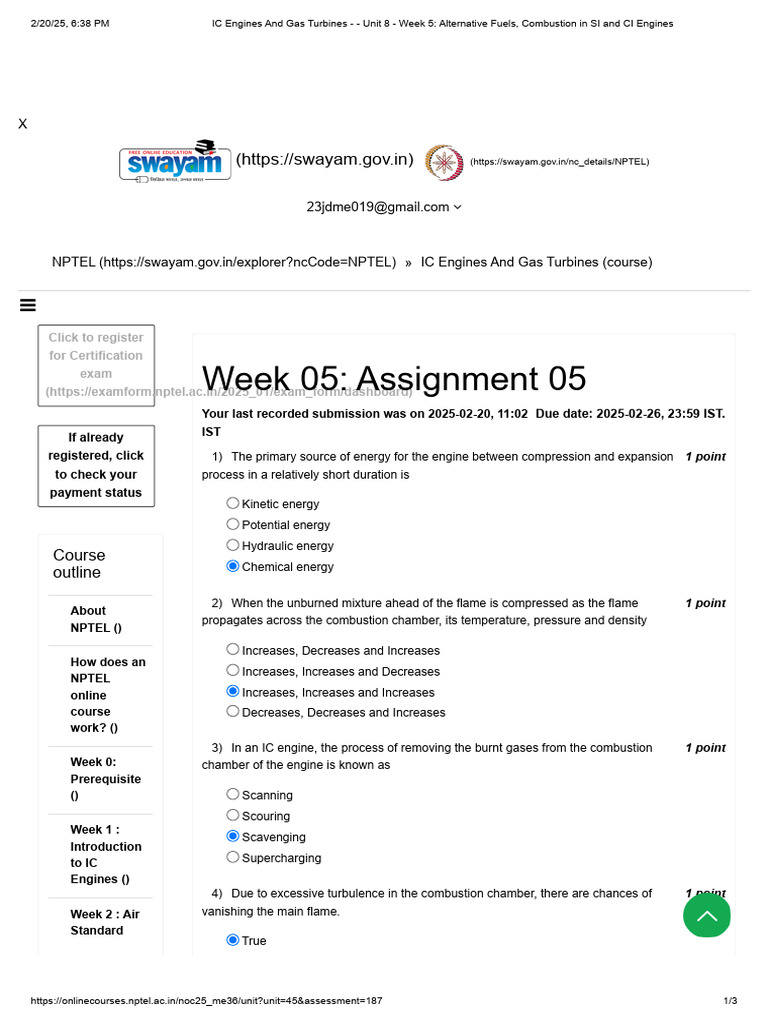 IC Engines and Gas Turbines - Unit 8 - Week 5 - Alternative Fuels ...